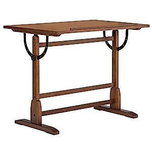 Vintage Rustic Oak Drafting Table, Top Adjustable Drafting Table Craft Table Drawing Desk Hobby Table Writing Desk Studio Desk, 42''W x 30''D
