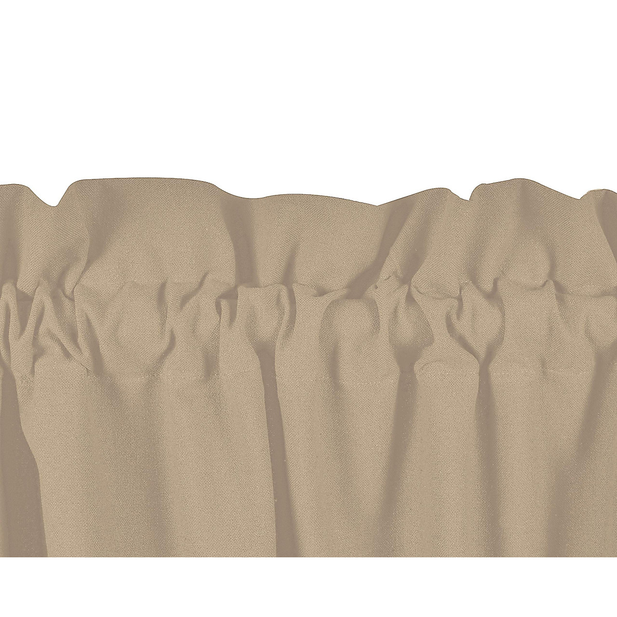 Native Fab Set of 2 Valance Curtains for Windows 54"x18" for Living Room Bedroom Kitchen Windows Bathroom, Farmhouse Vintage Curtain Valances Rod Pocket - Beige Natural