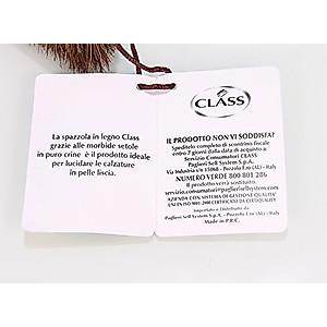 Italian" Class" Brand Wood 100% Horsehair shoe Soft Brush Interior Upholstery Brush