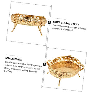 ADOCARN 1pc Storage Dishes Altar Bracelet Vegetables Fruit Style Smudging Household Plates Bread Bowls Display Metal Nut Basket Dry Cuake Cakes Vanity Incense Offering Buddhist Salad