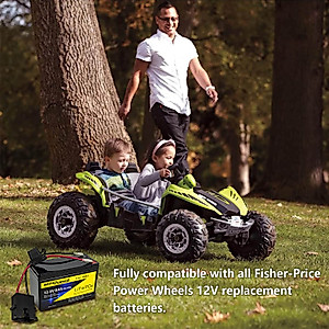 SEFEPODER Replacement Battery Compatible with Fisher Price Power Wheels 12 Volt Battery, 12V 8Ah Lifepo4 Lithium Ion Rechargeable Battery for Power Wheels Ride-On Vehicles