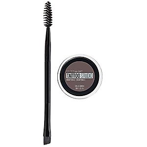 Maybelline TattooStudio Brow Pomade Long Lasting, Buildable, Eyebrow Makeup, Ash Brown, 1 Count