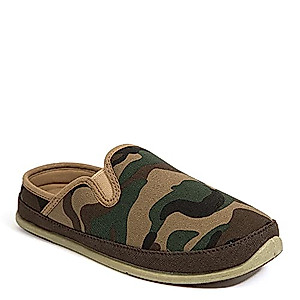 Deer Stags Boy's Lil Spike Slipper, Green/Camo, 6 Big Kid