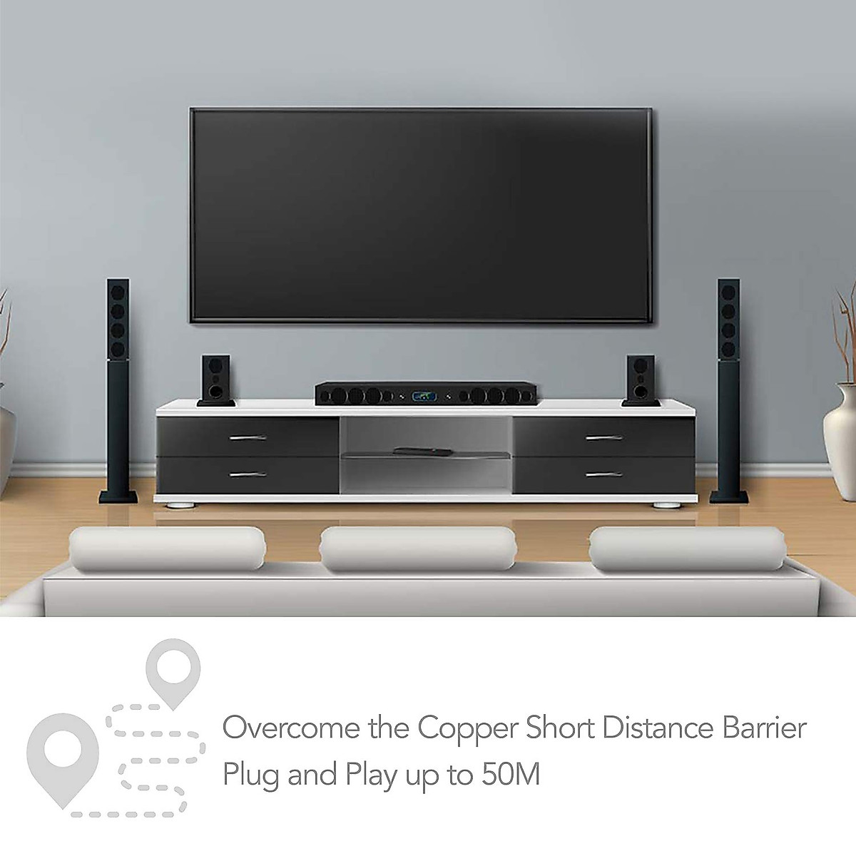 COSEMI Active Optical 4K HDMI 2.0 Cable AOC | Ultra Thin | 4K@60Hz Full Bandwidth of 18Gbps | 5m, 16.4ft