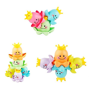 Little Bado Stacking Cups Bath Toys Six Cups Bathtime Toy STEM Educational Gift for Toddlers Girls Boys Christmas Toy Gift