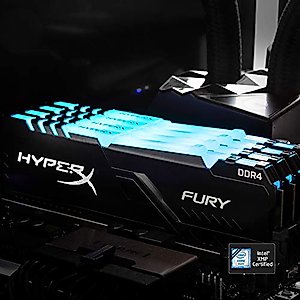 HyperX Fury 16GB 3000MHz DDR4 CL15 DIMM (Kit of 2) 1Rx8 RGB XMP Desktop Memory HX430C15FB3AK2/16