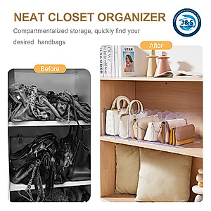 Upgraded Wavy Purse Storage Organizer, Adjustable Shelf Dividers for Closet Organization, 8PCS, Clear Shelf Dividers and Separators for Handbags, Bookshelf, Pocketbook, Wood Shelves, Bedroom & Kitchen