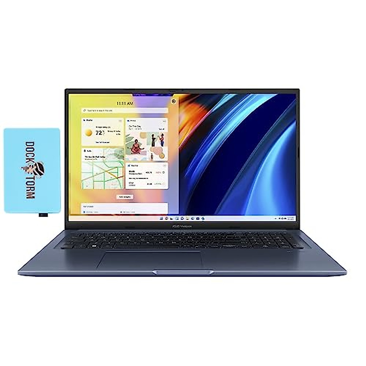 ASUS 2023 VivoBook 17X 17.3 Full HD IPS Home & Business Laptop (AMD Ryzen 7 5800H 8-Core, 24GB RAM, 1TB PCIe SSD, AMD Radeon, WiFi 6, Bluetooth 5.2, Webcam, HDMI, Backlit KB, Win 11 Pro) w/Hub