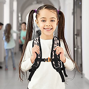 Leopard Print Cheetah Pink Backpack for Toddlers, Kid's Backpack School Bag for Boys Girls Kindergarten Preschool Bag