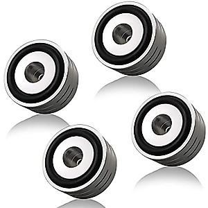Tertullus 4 Sets High-End HiFi Aluminum Speaker Feet, Shock Base Pad Spikes,40x20mm,Shockproof Stand Pad for HiFi Devices Amplifier Turntable DAC Recorder CD (Silver)
