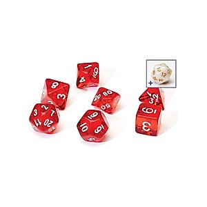 Sirius a Dice Translucent Red Resin Dice Set