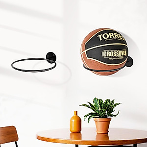 Qidoe Ball Storage Holder Wall Mount, Ball Stand Display Storage, Universal Ball Rack Metal Ball Holder Wall Mounted Basketball Display Rack for Basketball Football Volleyball Soccer Storage Display