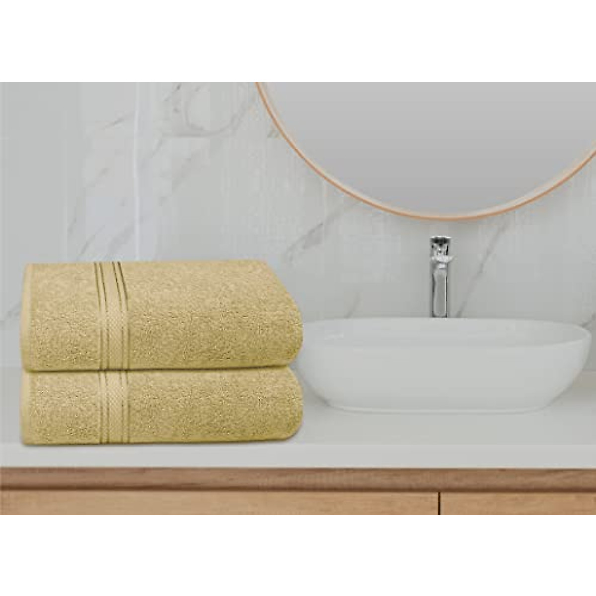 Avalon Towels Large Bath Towels, 30x60 Inches Bath Sheets Towels for Adults Beach Towels Oversized, 4 Pcs Extra Large Bath Towels, Light Weight & Absorbent Quick Dry Towel Oversized Beige Bath Towels