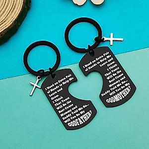 Godparent Gifts from Godchild Godfather Proposal Gift Keychain Godmother to Be Gift Promoted to Godparent Gift Godparents Announcement Jewelry First Communion Gift Godparent Proposal Gifts for Baptism