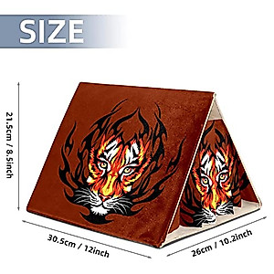 Y-DSIWX Guinea Pig House Bed, Rabbit Large Hideout, Small Animals Nest Hamster Cage Habitats Red Animal Tiger Face