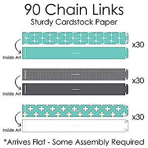Big Dot of Happiness Medical School Grad - 90 Chain Links and 30 Paper Tassels Decoration Kit - Doctor Graduation Party Paper Chains Garland - 21 feet