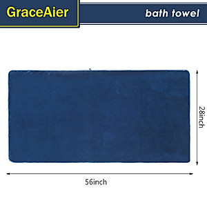 GraceAier Ultra Soft Bath Towels 4 Pack (28" x 56") - Quick Drying - - Microfiber Coral Velvet Highly Absorbent Towel for Bath Fitness, Bathroom, Sports, Yoga, Travel