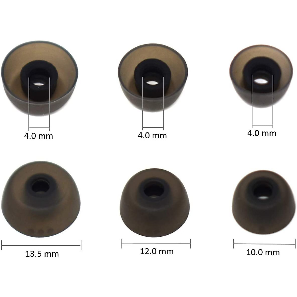 Zotech 6 Pair Replacement Memory Foam and Silicone Ear Tips for Sony WF-1000XM4 / WF-1000XM3 and Jabra Elite Active 65t, 75t, 85t with Storage Box (S/M/L, Black)