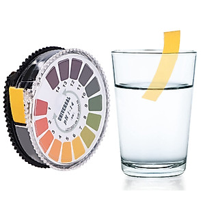 FTVOGUE Test Paper Strip Roll Professional Level Testing Paper for Cosmetics Food Water Full Range 0-14, Water Quality/Temperature and Humidity Meter