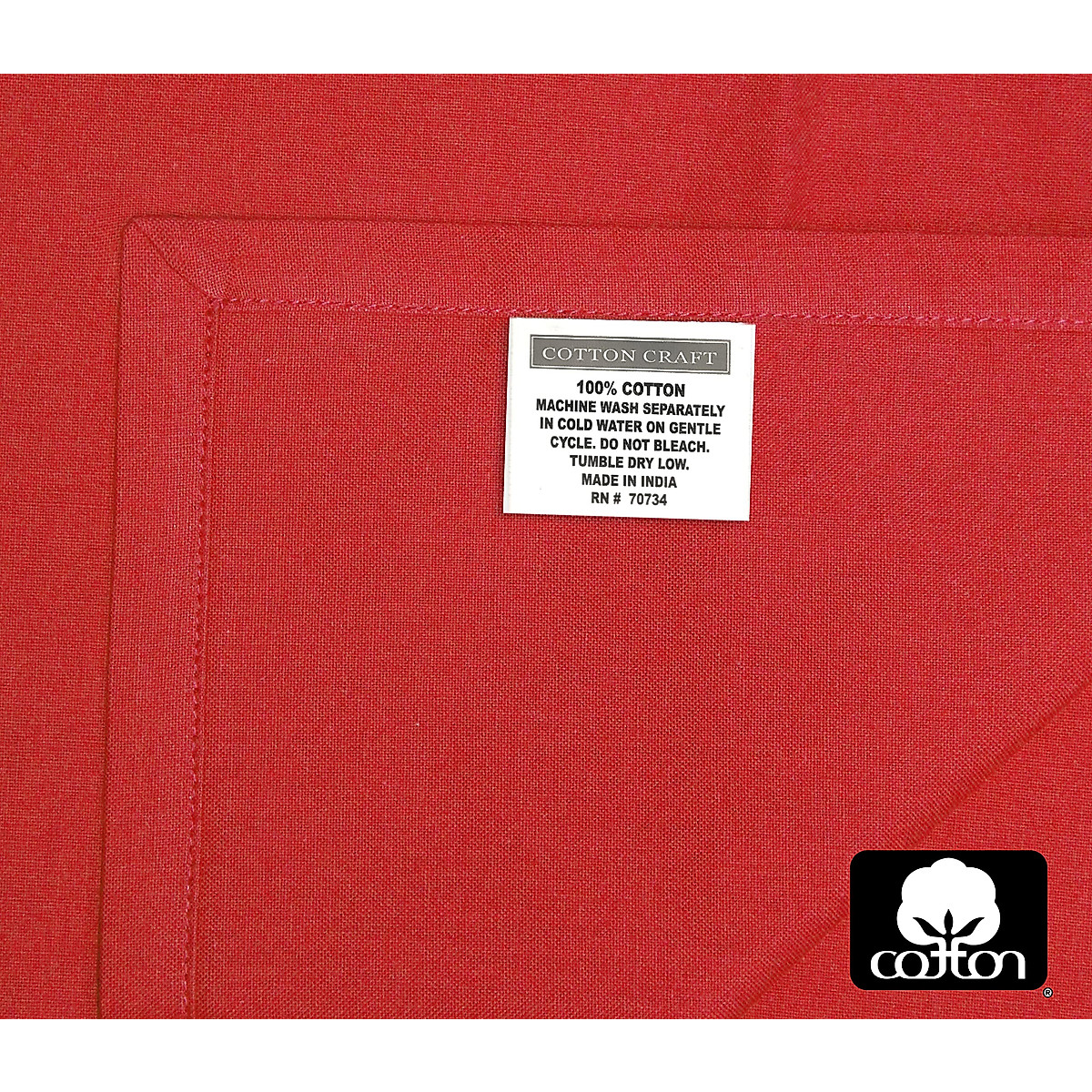 COTTON CRAFT Christmas Red Napkins -12 Pack 100% Cotton Dinner Napkins - All Year Xmas Fall Thanksgiving Celebration Party Gift Holiday Table Napkin - Soft Washable Reusable Cloth Napkin -18x18