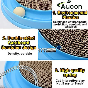 AUOON Cat Scratcher Toy, Cat Toy, Scratch pad,Scratching Toy,Post Pad Interactive Training Exercise Mouse Play Toy with Ball