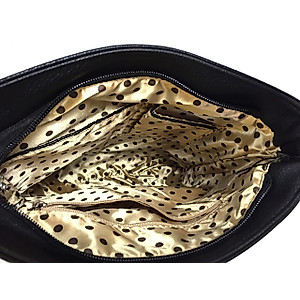 Zzfab Bold Stone Skull Rhinestones Crossbody Bag Little Hobo Black Bling purse