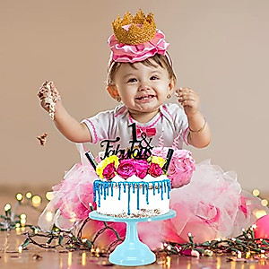 Miukage Cake Stand, Adjustable Height Cake Stands, High-end Wedding Cake Stand, Metal Blue Cake Stand Suitable for Graduation Ceremonies, Birthday Parties, Home Decoration