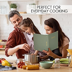 Aesthetic Recipe Binder with Waterproof Cover - The Perfect Recipe Book with Plastic Sleeves to Write in Your Own Recipes - Quality Blank Cookbook Binder to Organize Your Recipes - Recipe Cards incl.