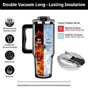 Vivulla68 Father's Day Gift from Daughter or Son - My Favorite Child Gave Me This Cup | Funny Dad Tumbler 40oz with Lid & Straw | Cute Papa Coffee Mug | Insulated Travel Cup for Dad