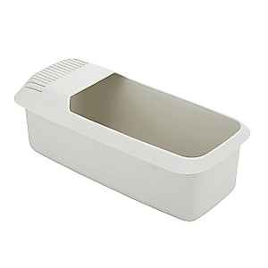 Rossiko Fields Microwave Pasta and Vegetable Cooker Steamer- Spaghetti Server with Strainer and Measurer - Complete with Pasta Fork - Dishwasher Safe Beige