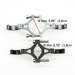 DYSEYU Metal Beach Umbrella Hanging Hook Adjustable 0.7-1.53" for Suspension Towels/Hats/Clothes/Camera/Sunglasses/Bags Family for Beach Accessories for Vacation Must Haves(Black)