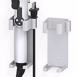 DODAMOUR 2 Pack Wall Mount Curling Iron Holder, Hair Curler Storage Organizer Stand, Hairdressing Hanging Rack for Flat Irons, Curling Wands, Hair Straighteners, Combs (White)