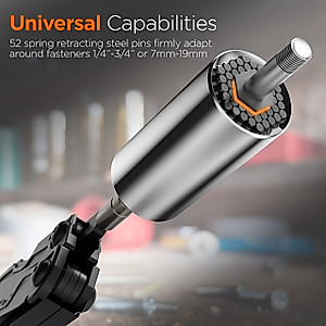 Galvanox Universal Socket Adapter Compatible with Leatherman Flat Bit System - Skeletool, Surge, MUT, Wave Plus and Signal Multitool Kit Set (Multi-Tool Accessories)