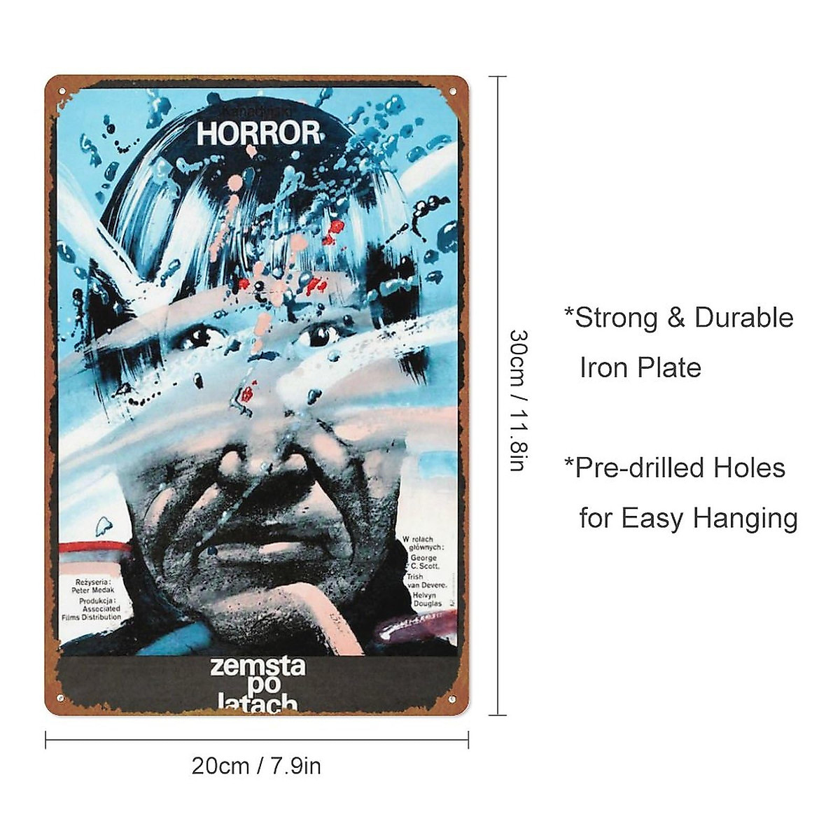 The Changeling Professional Tin Poster- Ideal Wall Decor for Bars, Cafes, Offices, Restaurants, Homes, Gardens, Shops, Clubs - 12 X 8 Inches