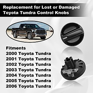 3Pcs AC Heater Blower Fan Control Knob Compatible with 2000 2001 2002 2003 2004 2005 2006 Toyota Tundra Climate Control Knob 55905-0C010