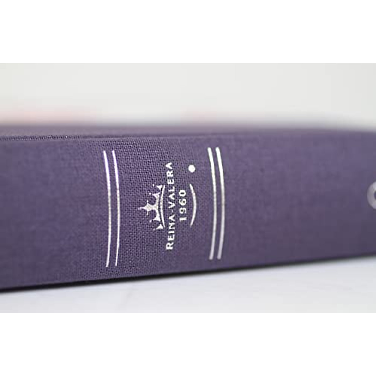 Biblia RVR 1960 letra grande. Tapa dura tela azul púrpura con flores tamaño manu al / Bible RVR 1960 Handy Size Hardcover Cloth with Purple Blue Flowers