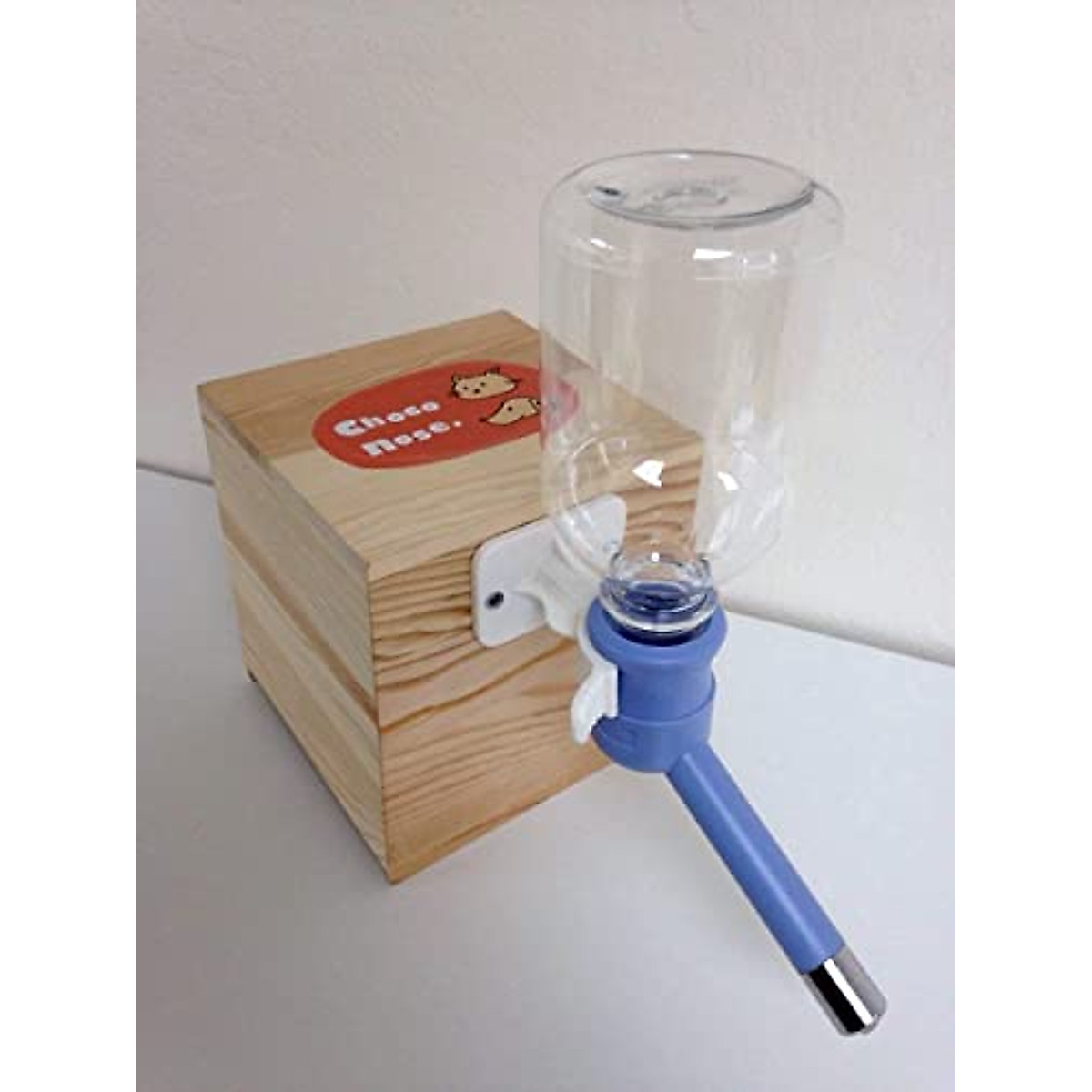 Choco Nose Patented No-Drip Dog Water Bottle/Feeder for Dogs/Cats and Other Small-Medium Sized Animals - for Cages, Crates or Wall Mount. 10.2 Oz. Mess Free Leak-Proof Nozzle 16mm, Blue (C590)