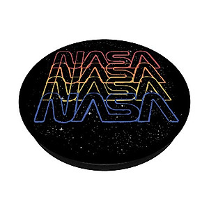 NASA Neon Worm Logo PopSockets PopGrip: Swappable Grip for Phones & Tablets