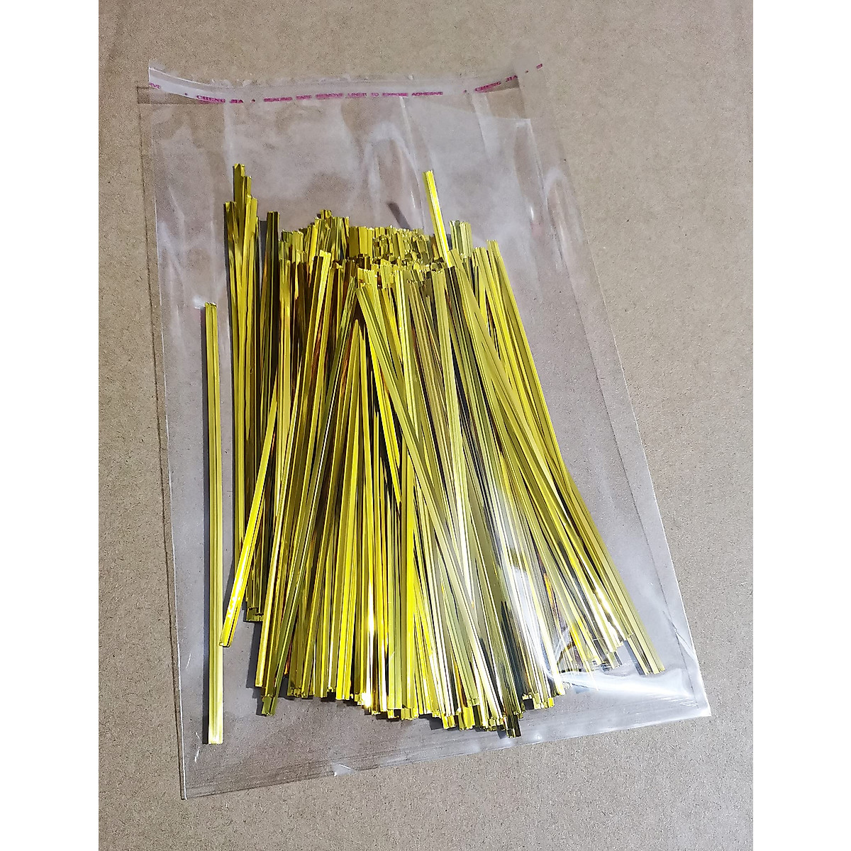 JOSDIOX Cellophane Bage 5 x 7 Inch Clear Poly Bags Adhesive 1.4 mils Thick OPP Plastic Bags Self Sealing Treat Bags (5 X7 100)