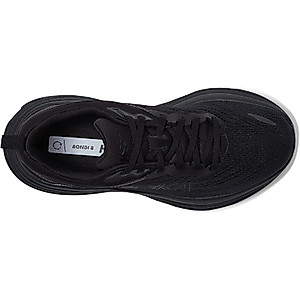 HOKA ONE ONE | Women's, Bondi 8 Road Running Sneakers (Black Monochrome - 9.5) (B) US