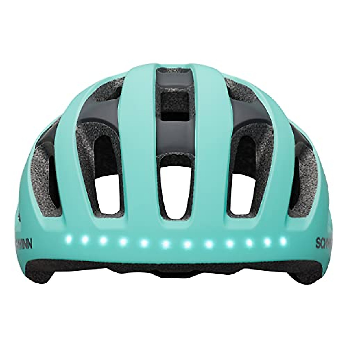 Schwinn LED Insight ERT Bike Helmet for Youth Boys Girls, Front & Rear LED Lights, Can Fit Head Circumference 54-58 cm, 19 Air Vents, Adjustable Strap, Medium Blue