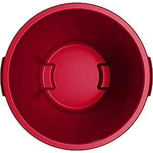 Carlisle FoodService Products Bronco Round Waste Bin Trash Container 10 Gallon - Red - Pack of 1