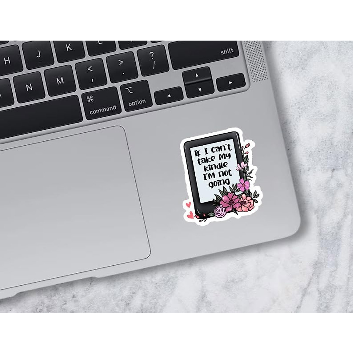 Miraki If I Can’t Take My Kindle I’m Not Going Sticker, Take My Kindle Sticker, Water Assitant Die-Cut Vinyl Stickers Decals for Laptop Phone Kindle Journal Water Bottles, Sticker for Women