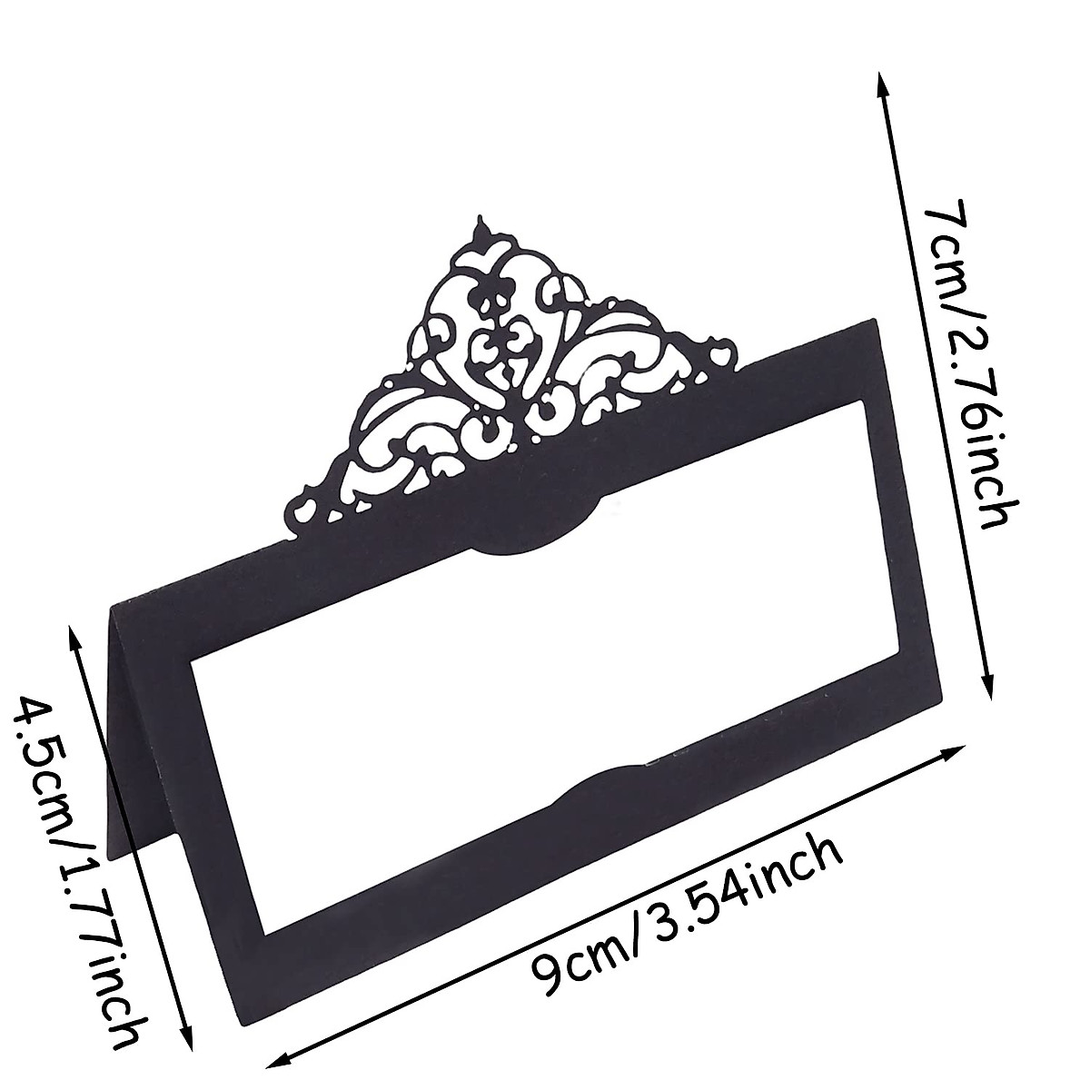 Honbay 50PCS Laser Cut Place Cards Table Name Cards Tented Name Cards Seating Cards for Wedding, Birthday, Holiday Party, Banquet, Dinners, Baby Shower, Bridal Shower, Table Setting