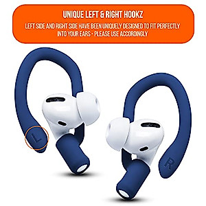 WC HookZ + WC TipZ - Over Ear Hooks and Memory Foam Tips Combo for Airpods Pro by Wicked Cushions | Black & Black