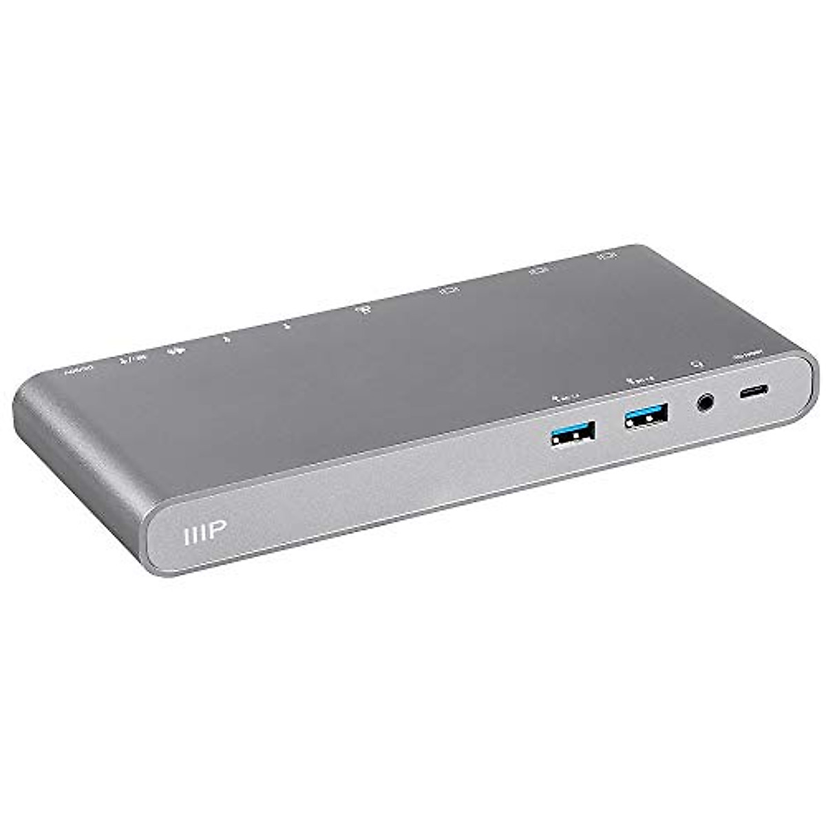 Monoprice USB-C Dual-Monitor Docking Station for USB-C Laptops, MST and Power Delivery up to 100 Watts with USB-C Cable, 4K@30Hz, 3.5mm Audio Outputs, Supports Windows, MacOS, Chrome OS, and Linux