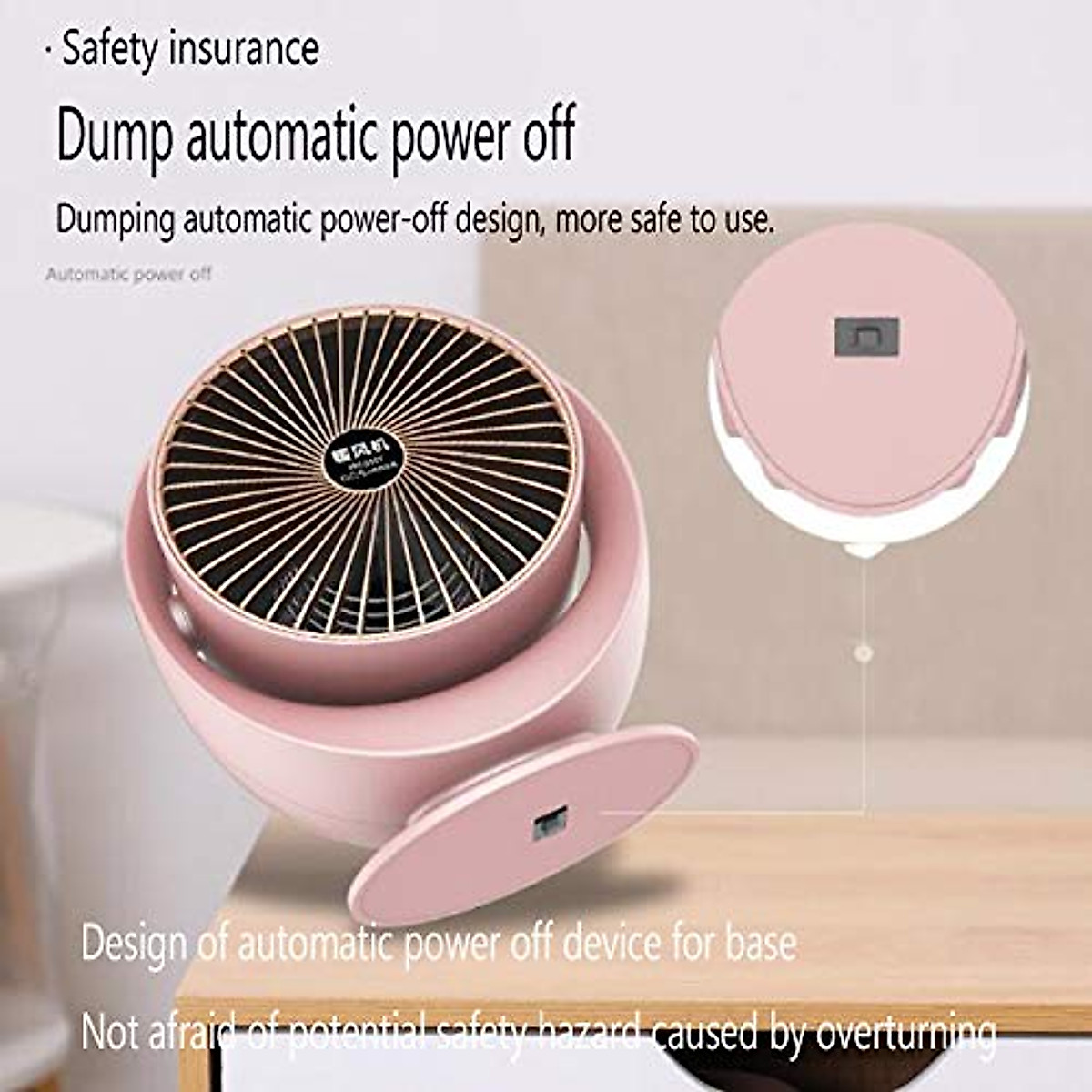 Akabsh Mini Desk Heater, Office Desk Wall-Mounted Dual-Purpose Portable Fast Heating Heater US Version Air Warmer Fan Heaters