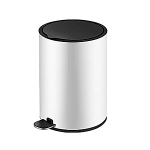 IRYZE Garbage Can Trash Can Bin Step Trash Can Wastebasket Garbage Container Bin Removable Liner Bucket Step Trash Bin Living Room Trash Bin Waste Bin Waste Basket (Color : White, Size : 26.5 * 35cm)