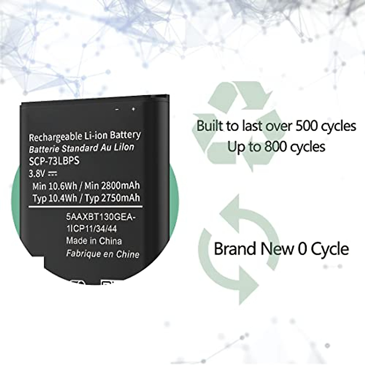 [2800mAh] SCP-73LBPS Battery,(2021 Upgraded) Super High Capacity Replacement for Kyocera DuraXV Extreme E4810 Verizon Flip Phone