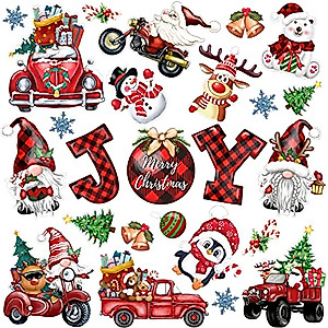 BORAMDO Christmas Garage Door Decoration Magnets 20 Pcs, Magnetic Refrigerator Fridge Car Stickers, Christmas Archway Entryway Decoration Outdoor Indoor Holiday Joy Decorations